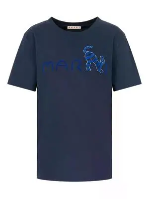 Marni Flocked Logo Animal T-shirt