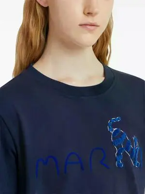 Marni Flocked Logo Animal T-shirt