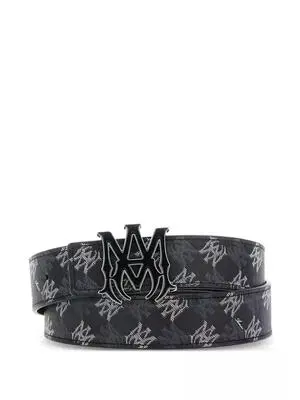 Amiri Ma Quad Monogram Buckle Belt - Black