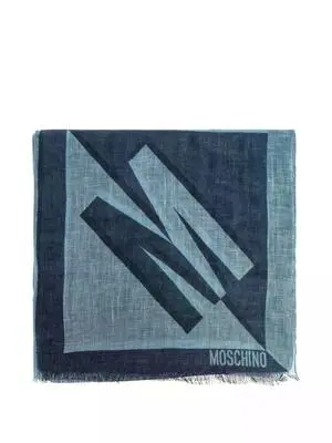 Moschino Logo-print Scarf - Blue