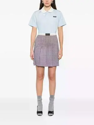Marni Checked Pleated Skirt