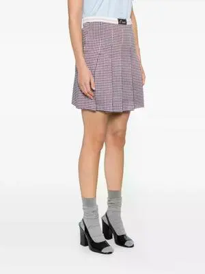 Marni Checked Pleated Skirt