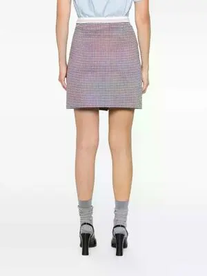 Marni Checked Pleated Skirt