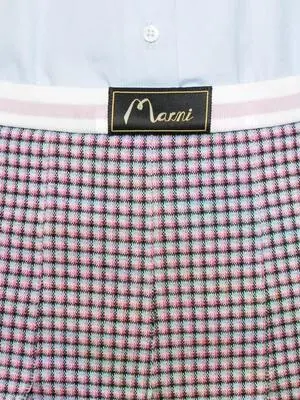 Marni Checked Pleated Skirt