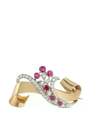 Van Cleef & Arpels Diamond And Ruby Brooch
