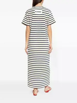 JIL SANDER Striped Maxi Dress - Neutrals