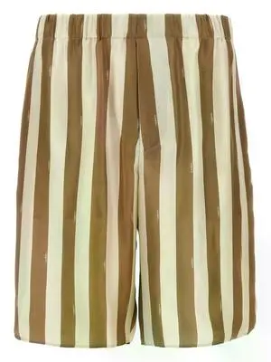 Fendi Pequin Stripe Shorts - Brown