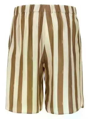 Fendi Pequin Stripe Shorts - Brown