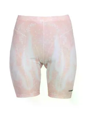 VISION OF SUPER Graphic Print Cycling Shorts - Pink