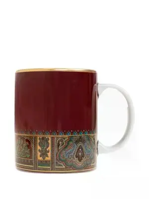 Etro Paisley Trim Mug - Red