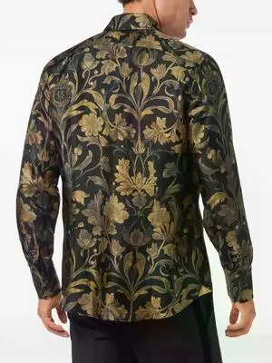 BILLIONAIRE Baroque-print Shirt - Gold