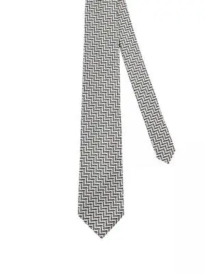 TOM FORD Patterned Neck Tie - Grey