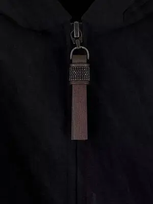 Brunello Cucinelli Hooded Zip-up Sweater - Black