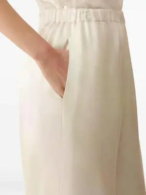 Fabiana Filippi Elasticated-waist Satin Trousers - Neutrals