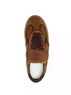 ALOHAS Perforated Lace-up Sneakers - Brown