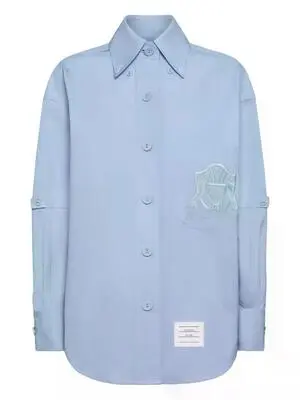 Thom Browne Crest Embroidery Armband Shirt - Blue