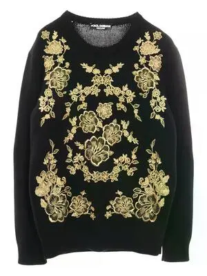 Dolce & Gabbana Embroidered Crew-neck Sweater