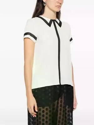 N°21 Contrast Trim Short Sleeve Top