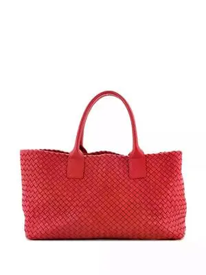 Bottega Veneta Cabat Intrecciato Nappa Medium Tote Bag - Red