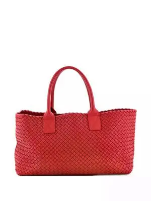 Bottega Veneta Cabat Intrecciato Nappa Medium Tote Bag - Red
