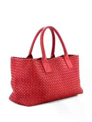 Bottega Veneta Cabat Intrecciato Nappa Medium Tote Bag - Red