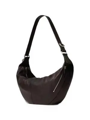 LEMAIRE Quiver Clip Bag In Grained Leather - Black