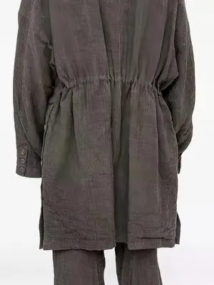 THE VIRIDI-ANNE Button Linen Wool Coat