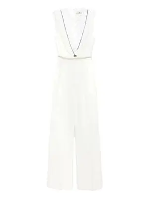 Elisabetta Franchi Crêpe Jumpsuit - Neutrals