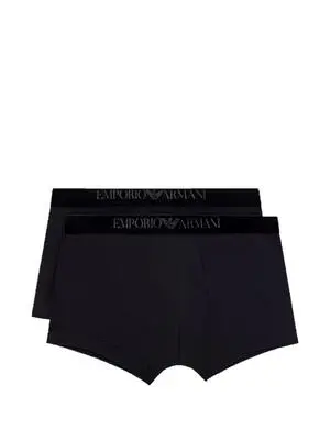 Emporio Armani Logo-band Boxers - Black