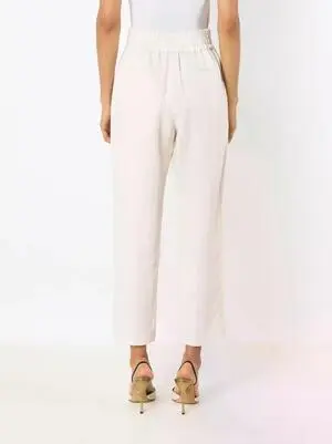 Brunello Cucinelli High-waisted Linen Trousers