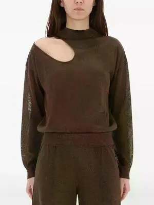 CIRCUS HOTEL Cut-out Long Sleeve Top