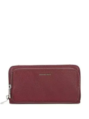 Michael Kors Zip-up Leather Wallet - Red
