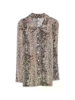 BASERANGE Cosme Snakes-pattern Shirt