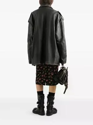 Dolce & Gabbana Floral Print Midi Skirt - Black