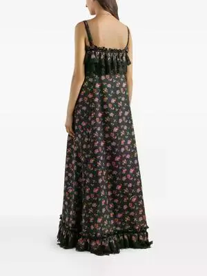 Dolce & Gabbana Floral Ruffled Maxi Dress