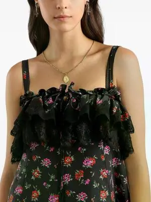 Dolce & Gabbana Floral Ruffled Maxi Dress