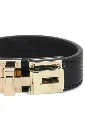 TOM FORD Turnlock Leather Bracelet
