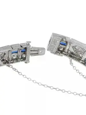 LB EXCLUSIVE Diamond And Sapphire Platinum Bracelet