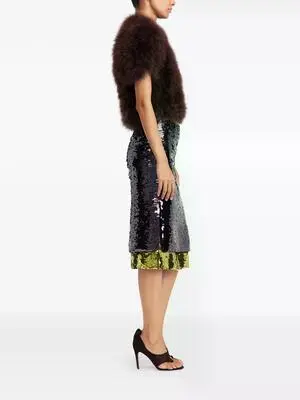 16Arlington Nyla Sequin Midi Skirt - Brown