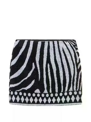 Blumarine Zebra-print Mini Skirt - Black