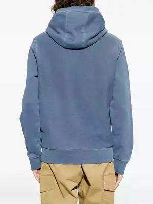 Moncler Logo Detail Hooded Sweatshirt - Blue