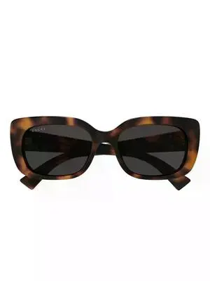 Gucci Interlocking G Detail Sunglasses - Brown