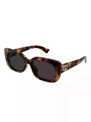 Gucci Interlocking G Detail Sunglasses - Brown