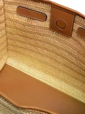 GIANNI CHIARINI Straw-effect Tote Bag - Neutrals