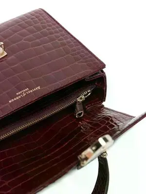 ASPINAL OF LONDON Mayfair Crocodile-embossed Tote Bag - Red