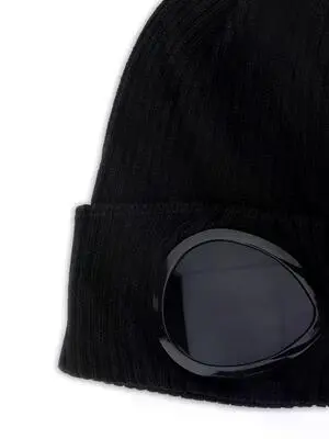 C.P. COMPANY Goggle Detail Beanie - Black