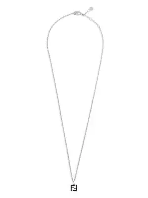 Fendi Ff Pendant Chain Necklace - Silver