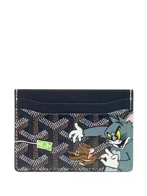 Goyard Pre-owned Tom And Jerry-print Saint Sulpice Card Holder - Multicolour