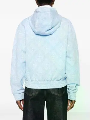 Casablanca Patterned Zip Up Hoodie