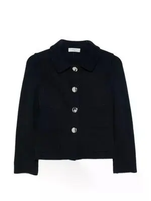 CHARLOTT Buttoned Collared Jacket - Blue